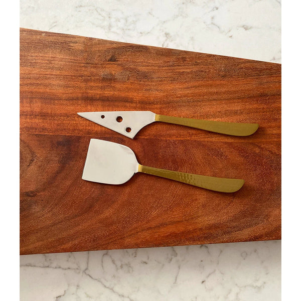 Brushed Brass Cheese Knives | Fair Go Trading | Urban Revolution ...
